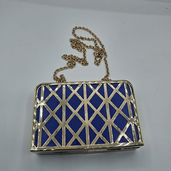 3Am Forever | Bags | 3am Forever Blue Diamond Pattern Shoulder Clutch ...
